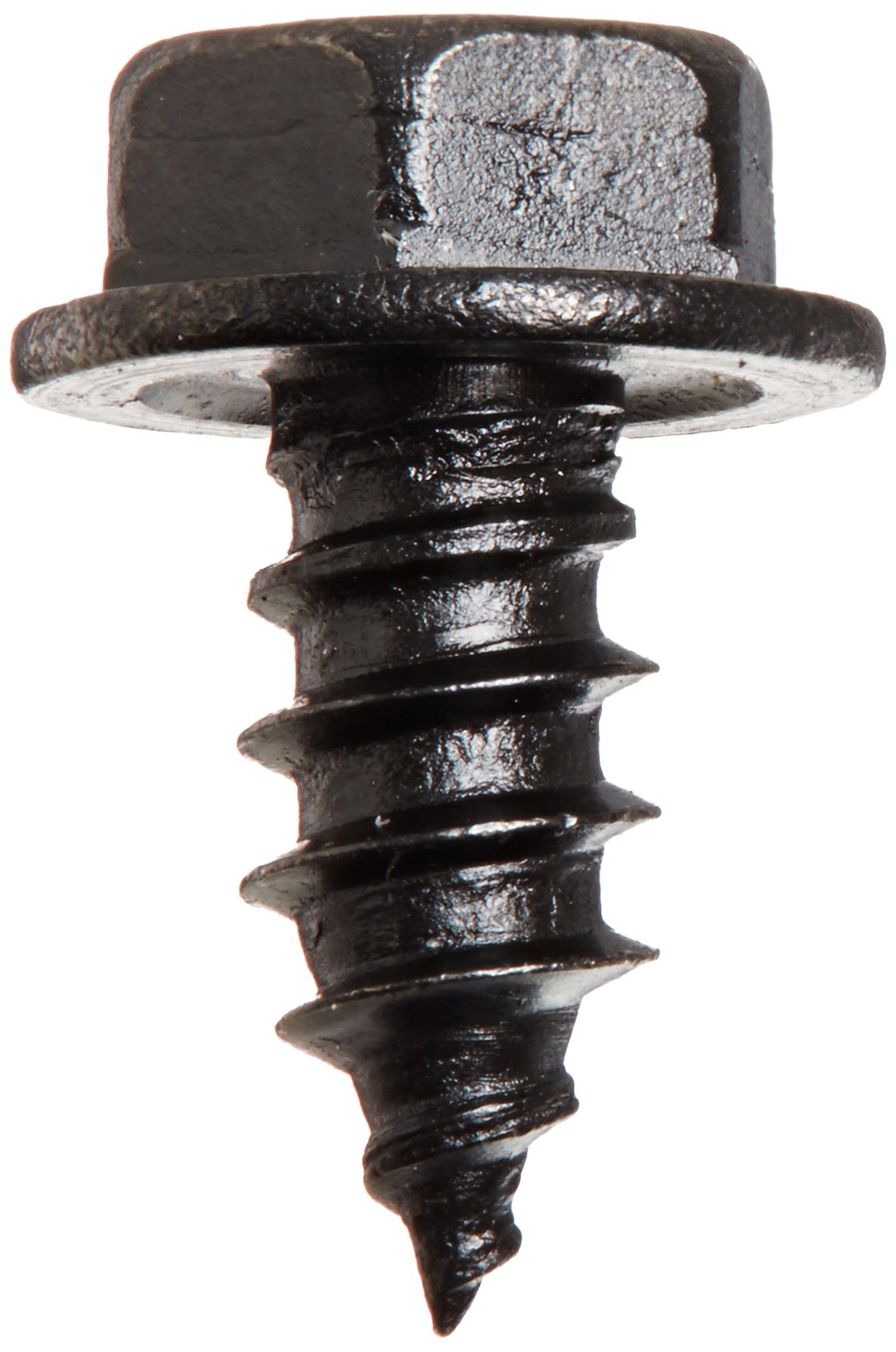 Small Parts 0806ABW188B 18-8 Stainless Steel Sheet Metal Screw, Black Oxide Finish, Hex Washer Head, Hex Drive, Type AB, #8-18 Thread Size, 3/8" Length (Pack of 50)