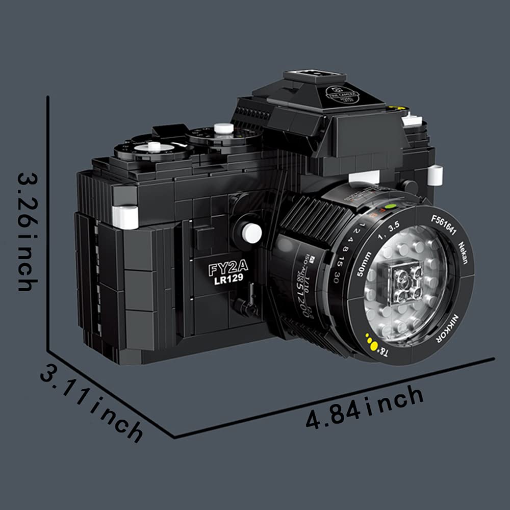 NC Uvini Building Blocks Camera, DIY STEM Toys, Building Construction Brick Set Best Gift for Adult, Teens, Collectible Model Digital Camera to Build 627pcs