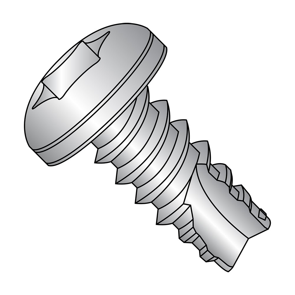 Small Parts 08125TP188 18-8 Stainless Steel Thread Cutting Screw, Plain Finish, Pan Head, Star Drive, Type 25, #8-18 Thread Size, 3/4" Length (Pack of 50)