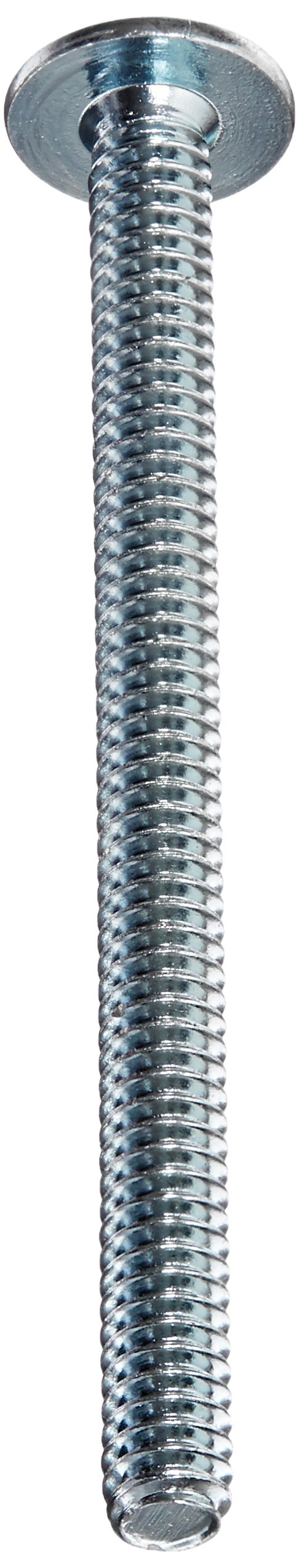 Small Parts 1040MPT Steel Truss Head Machine Screw, Zinc Plated Finish, Meets ASME B18.6.3, #2 Phillips, #10-24 Thread Size, 2 1/2" Length, Fully Threaded, Imported (Pack of 50)
