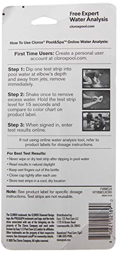 Clorox Pool&Spa 70050CLX 6-Way Test Strips, White