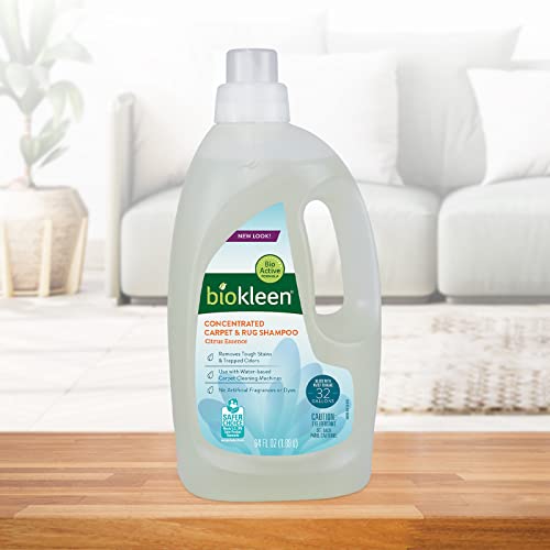 Biokleen Natural Carpet Cleaner For Machine Use and Rug Shampoo Carpet Cleaner, Safe Around Kids and Pets, Citrus Essence, 64 Ounce