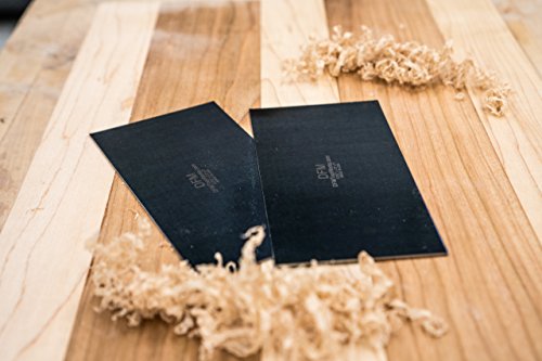 DFM Tool Works Blue Cabinet Scraper Rectangle Sets- MADE IN USA - Multiple Sizes (2, 0.032" x 2.5" x 5")