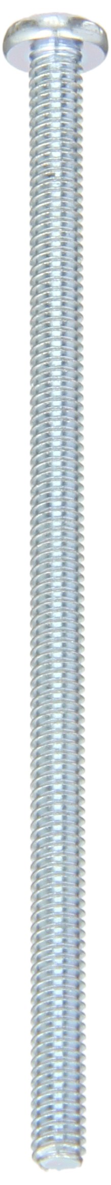Small Parts Steel Pan Head Machine Screw, Zinc Plated, Meets ASME B18.6.3, #2 Phillips Drive, #8-32 Thread Size, 3-1/2" Length, Fully Threaded, Imported (Pack of 10)