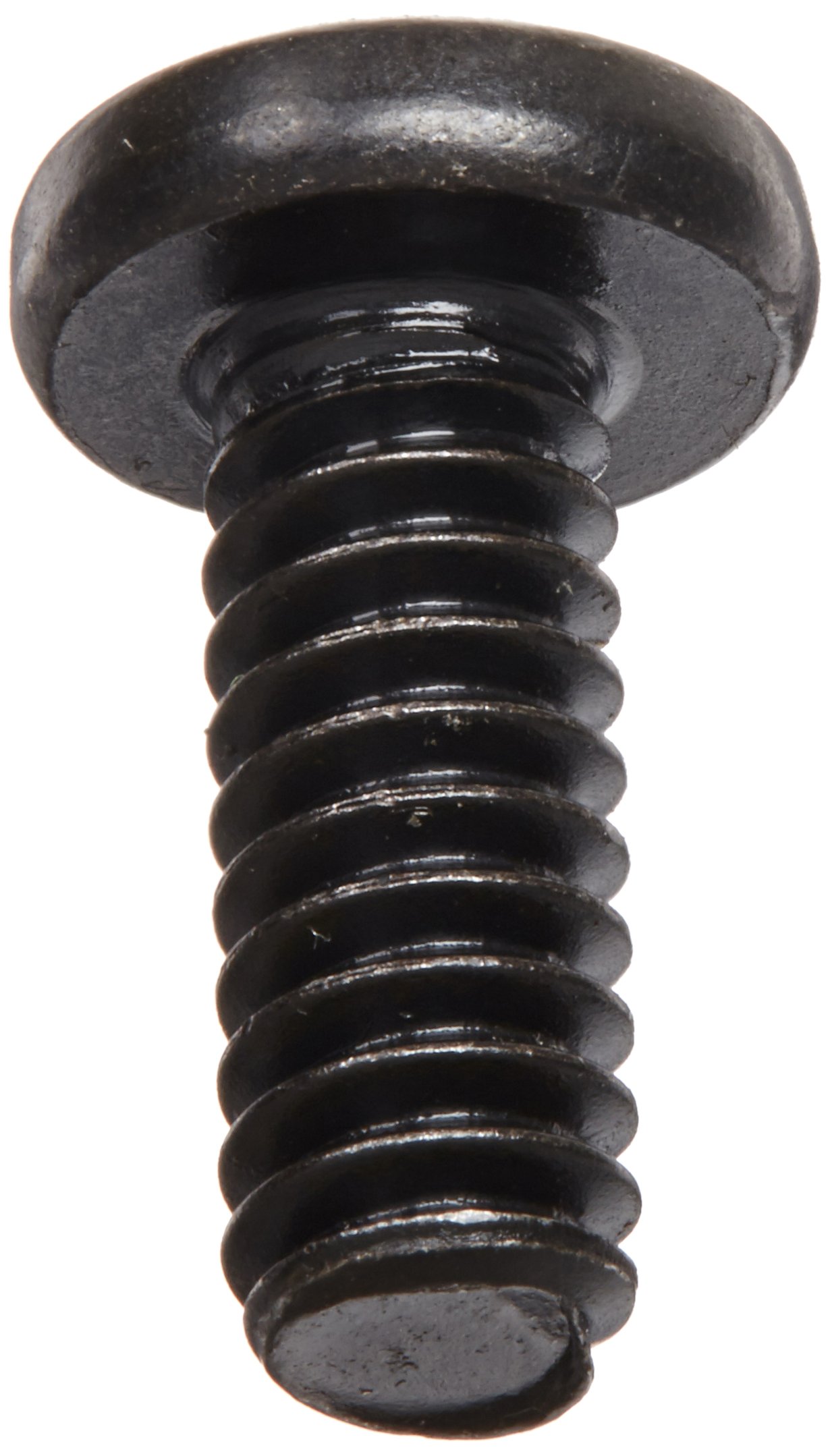 Small Parts Steel Pan Head Machine Screw, Black Oxide Finish, Meets ASME B18.6.3, #2 Phillips Drive, #10-24 Thread Size, 1/2" Length, Fully Threaded, Import (Pack of 100)