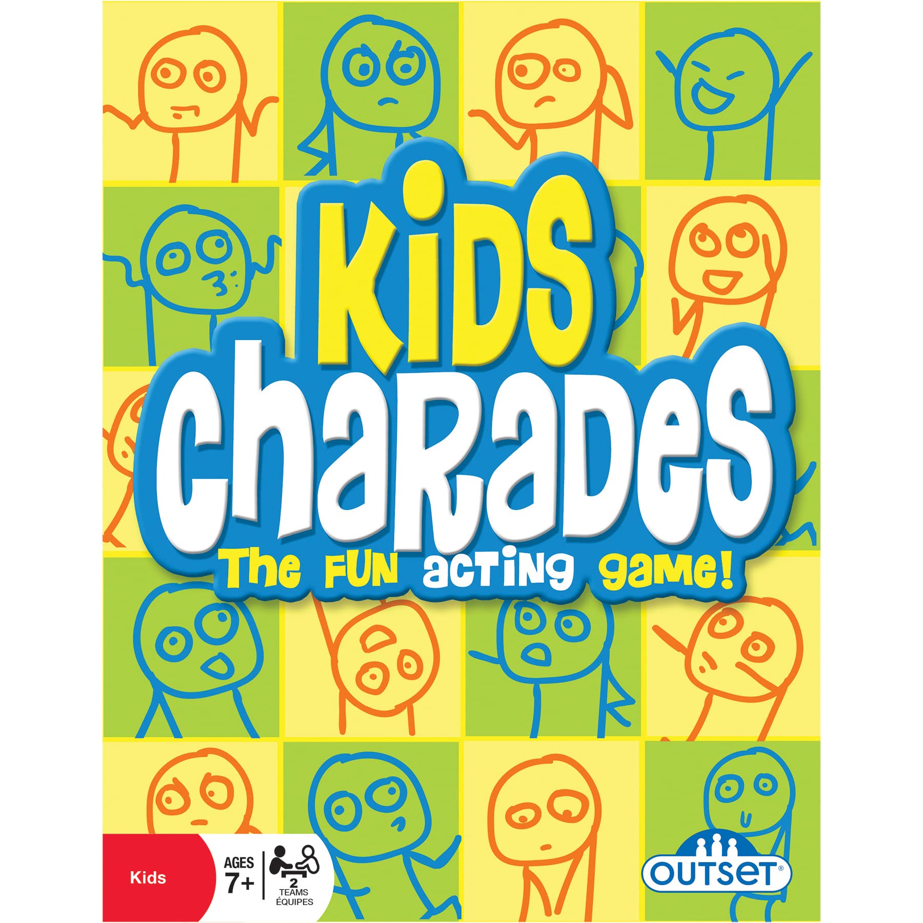 Outset Media Outset Kids Charades - Children's Game - Family Game - Features 300 Charades - Develops Critical Thinking, Builds Imagination, and Supports Creativity - for 3 or More Players - Ages 7+