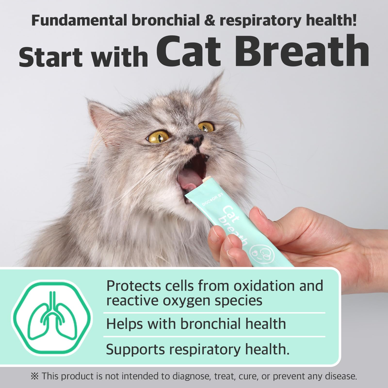 Doctorby Cat Breath Bronchial Supplements - Cat Nose Relief Sneezing runny Nose Drops Respiratory Function & Immune Support with TF-343-30 Individually Packaged (1 Pack (30 Count)), Chicken