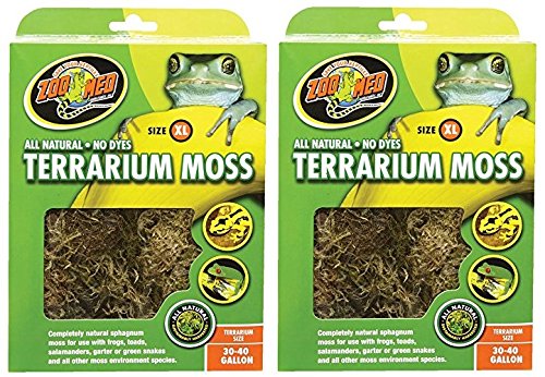 Zoo Med Terrarium Moss [Set of 2] Size: 30-40 Gallons
