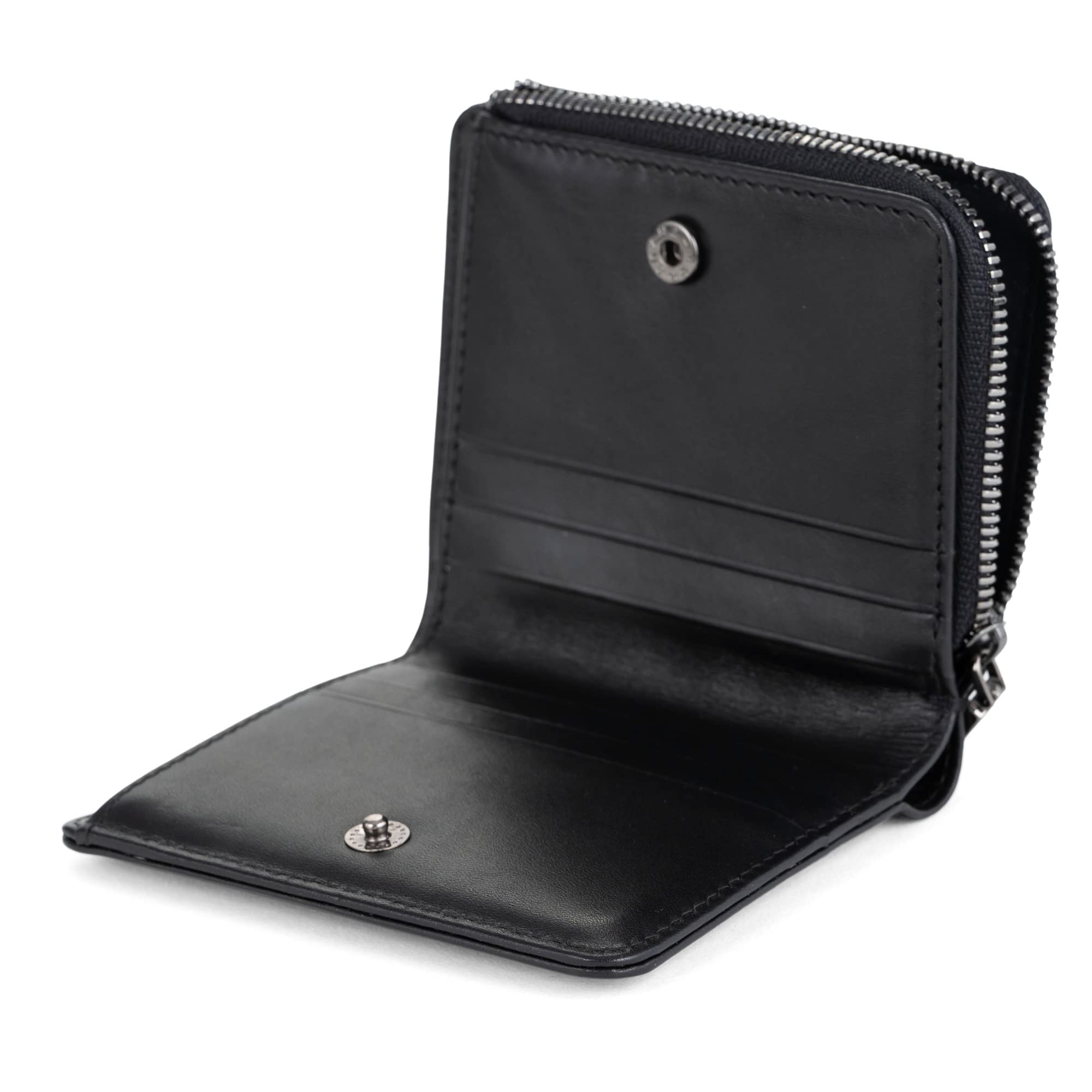 BERLINER BAGS Small Wallet Leather Purse RFID Blocking Card Case Coin Wallet for Women - Black