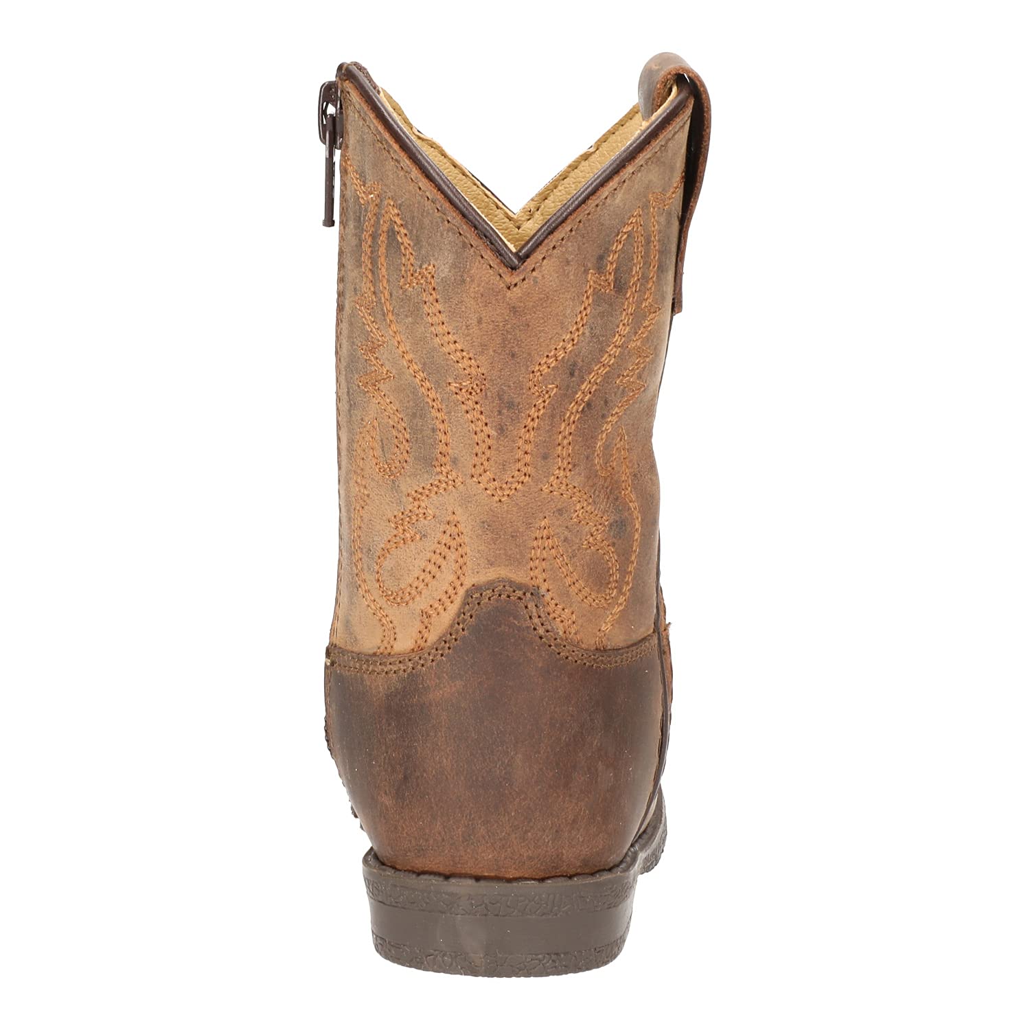 Smoky Children's Kid's Toddlers Brown Distress Leather Western Cowboy Boot