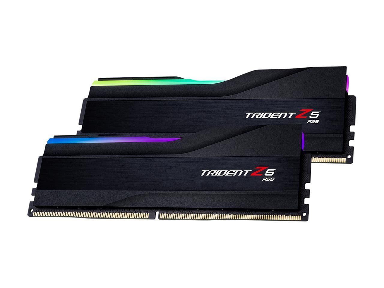 G.Skill Trident Z5 RGB Series (Intel XMP) 32GB (2 x 16GB) 288-Pin SDRAM U-DIMM DDR5 6000 CL32-38-38-96 1.35V Dual Channel Desktop Memory F5-6000J3238F16GA2-TZ5RK (Matte Black)