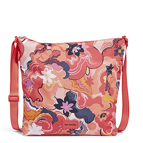 Vera Bradley Women's Recycled Lighten Up Reactive Hipster Crossbody Purse, Rosa Agate, One Size