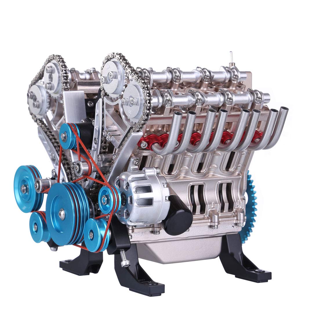 RuiyiF V8 Engine Model Kit That Works for Adult, 500+PCS 8-Cylinder Mechanical Engine Model Building Kit, Desktop Hobby Engine Kit, Educational Toys