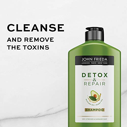 John Frieda Detox and Repair Shampoo, 8.45 Ounce Shampoo with Nourishing Avocado Oil and Green Tea