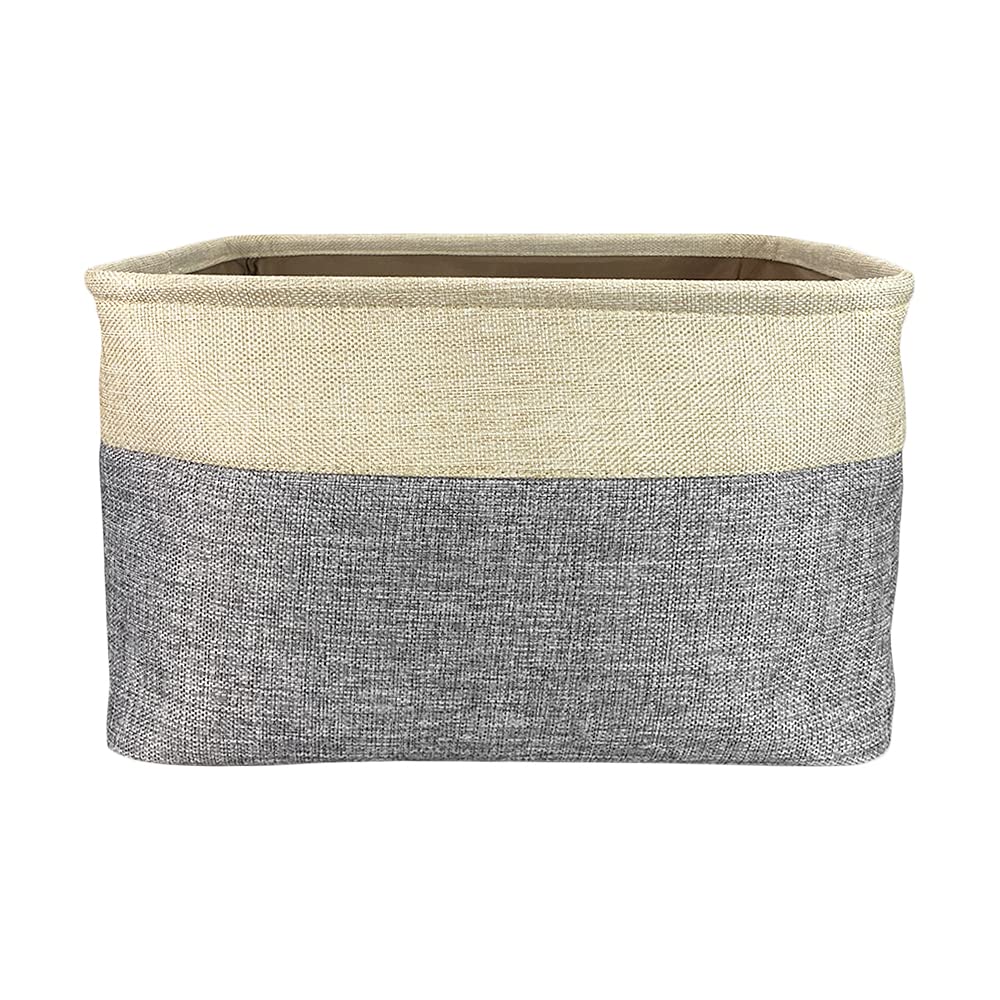 MALIHONG Personalized Dog Black Pug Bone Decorative Storage Basket Fabric Toy Box with 2 Handles for Organizing Closet Garage Clothes Blankets Grey and White