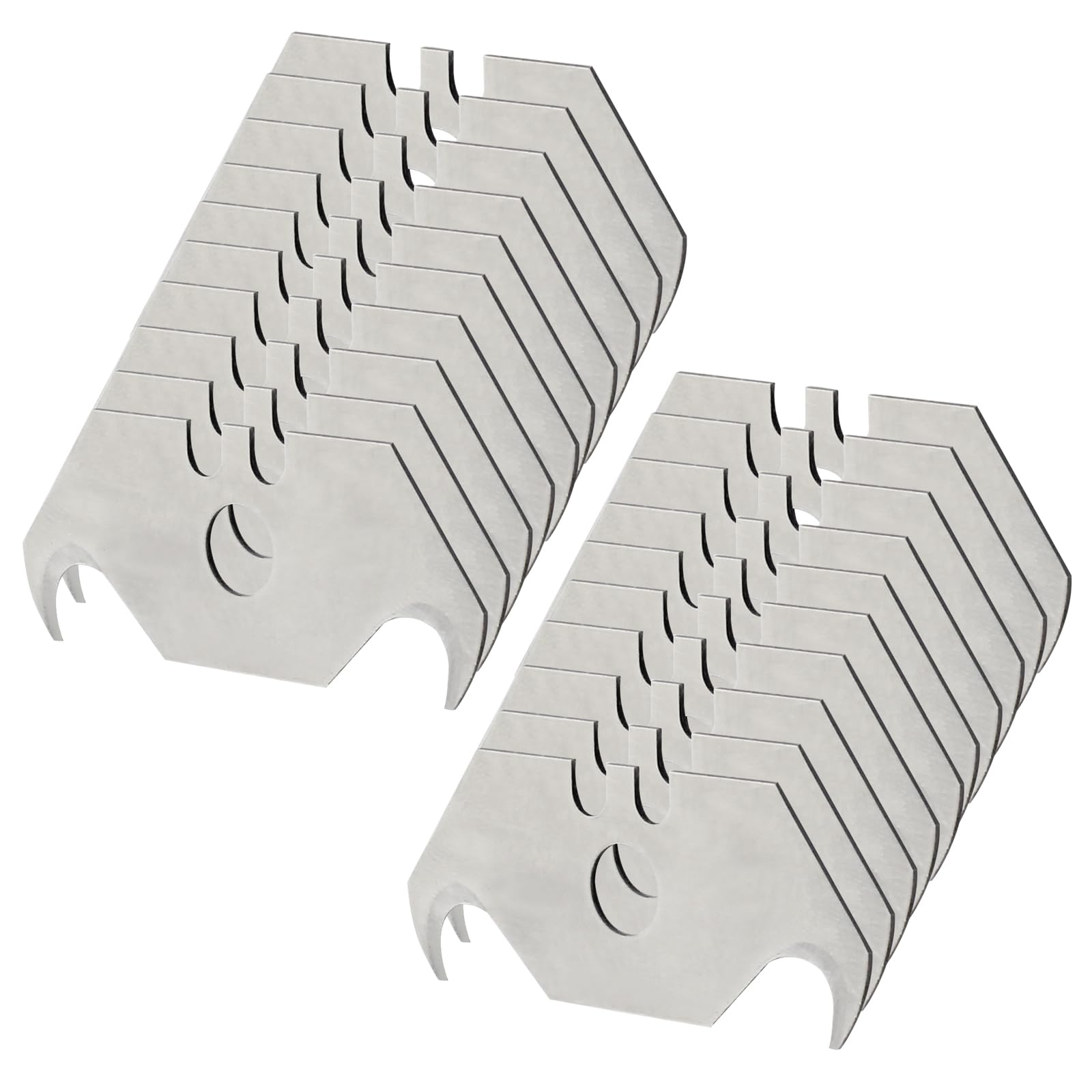 Coufce 30 pcs Hook Blade Utility Knife Blades Super Sharp Refill Blades Heavy Duty SK5 Replacement Blades for Carpet, Roofing, and Box Cutters