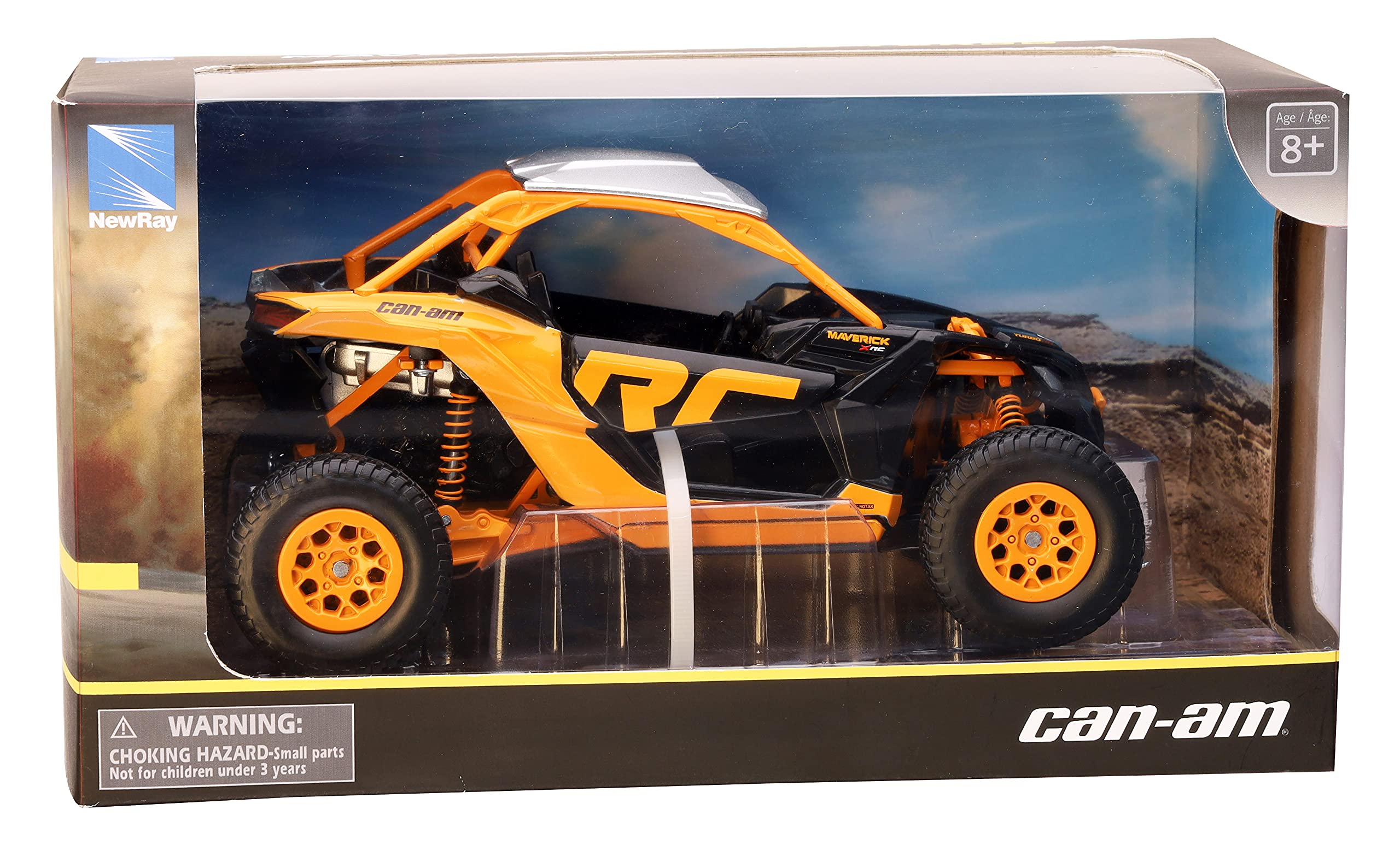 New Ray Toys 1:18 Scale UTV Can-Am Maverick X RC, Orange Crush 58283