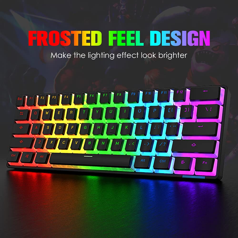 MANBASNAKE Pudding Keycaps Double Shot PBT Keycap Set with Translucent Layer,for 104 87 61 Keys RGB Backlit Mechanical Keyboards,OEM Profile,US Layout-Black