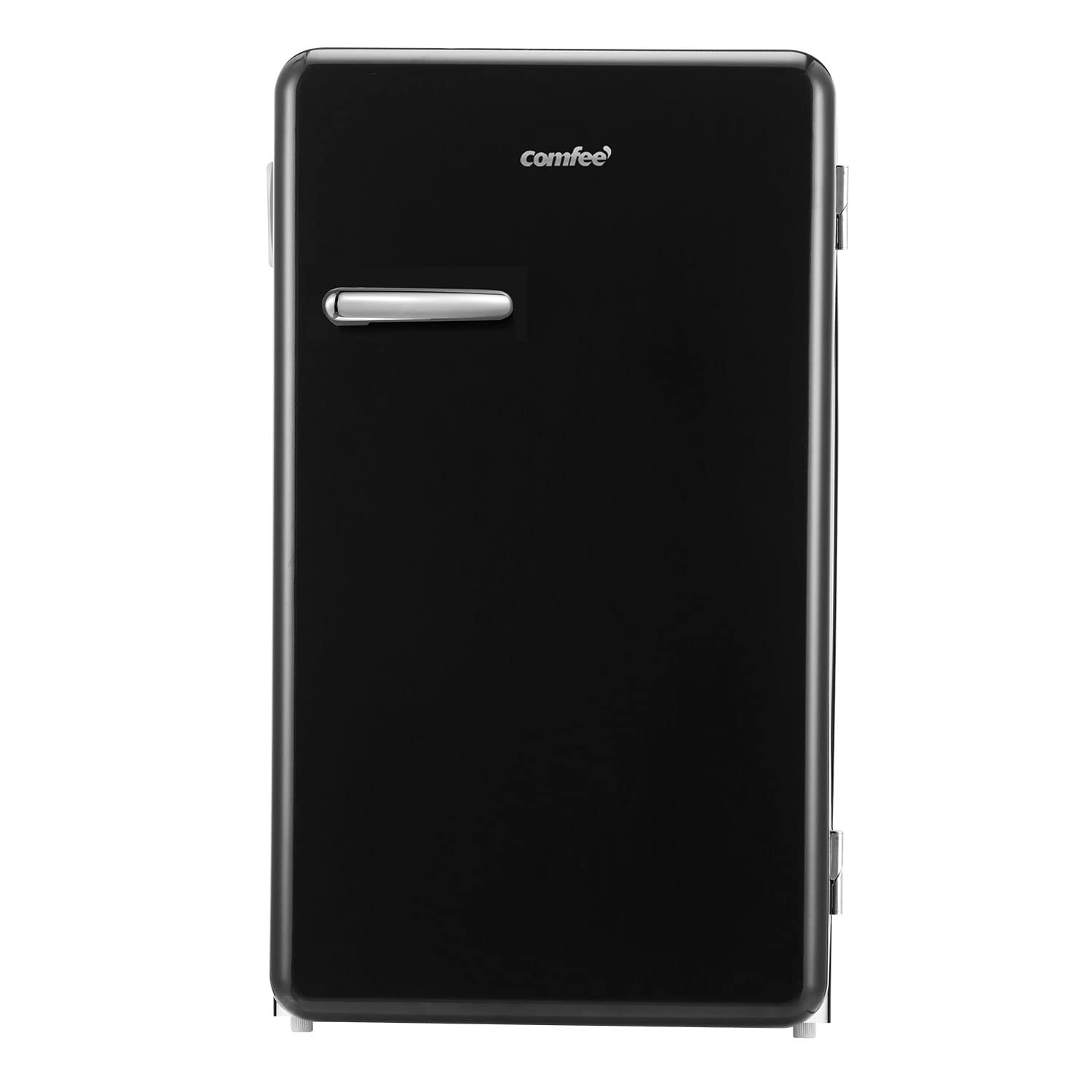 COMFEE 3.3 Cubic Feet Solo Series Retro Refrigerator Sleek Appearance HIPS Interior [Black] & Silonn Ice Makers Countertop, 9 Cubes Ready in 6 Mins, 26lbs in 24Hrs, Self-Cleaning Ice Machine