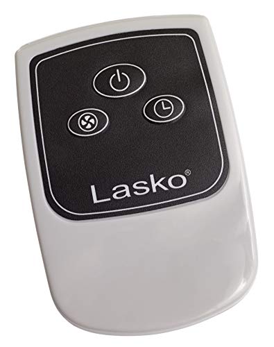 Lasko Cyclone Pedestal Fan, Adjustable Height, Remote Control, Timer, 3 Speeds, for Bedroom, Kitchen, Office and Living Room, 18", White, 1885, Large