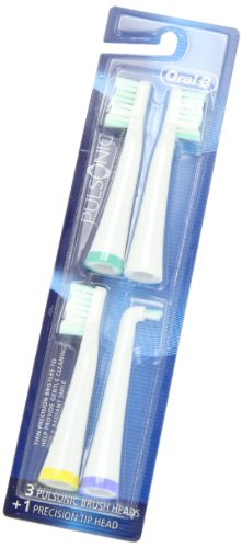 Oral-B Pulsonic Replacement Electric Toothbrush Head, 4 Count