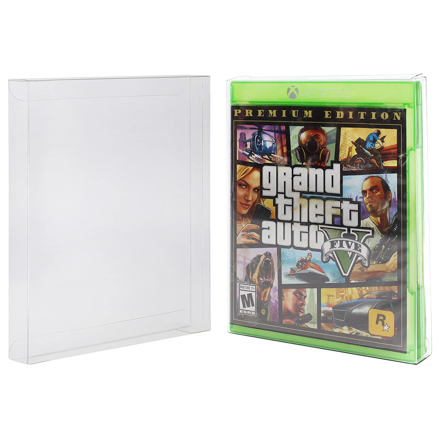 Viturio Protector Cases Compatible with BLU-RAY w J-Card, Steelbooks, PS3, PS4, Xbox ONE (10 Pack)