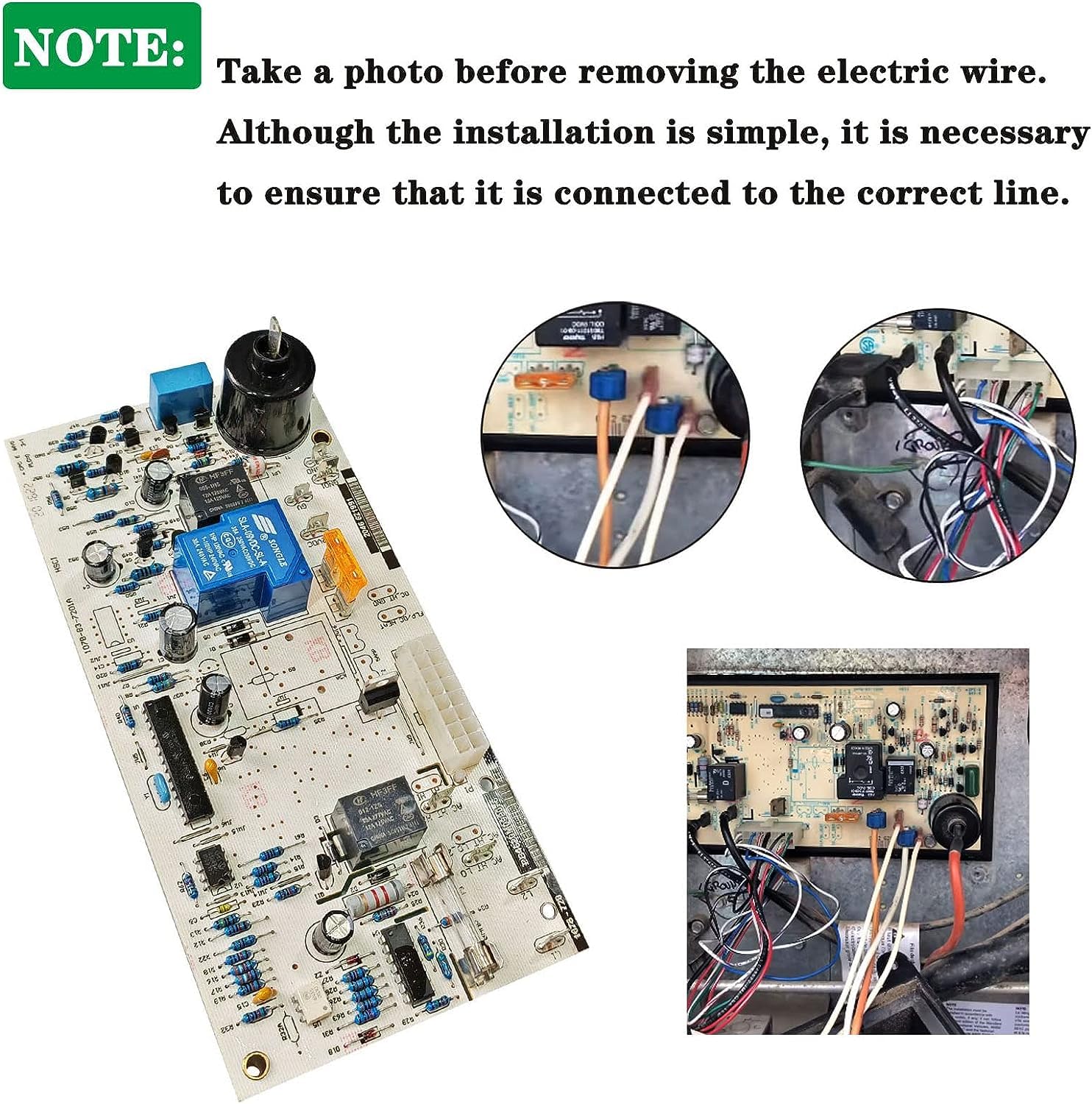 Bydorunce Replace 621991001 Refrigerator Power Board Kit for N611 N811 N610 N810 Models Replacement Circuit Board 2-Way Control Board (Serial Number Below 9056491)(Classical)