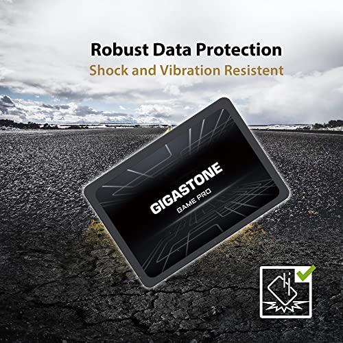 Gigastone SATA SSD 1TB SSD 2.5 Game Pro 3D NAND Internal SSD SLC Cache Boost Speed 540MB/s, Internal Solid State Drives Upgrade Storage for PC PS4 Laptop SSD Hard Drives SATA III 6Gb/s 2.5”/7mm