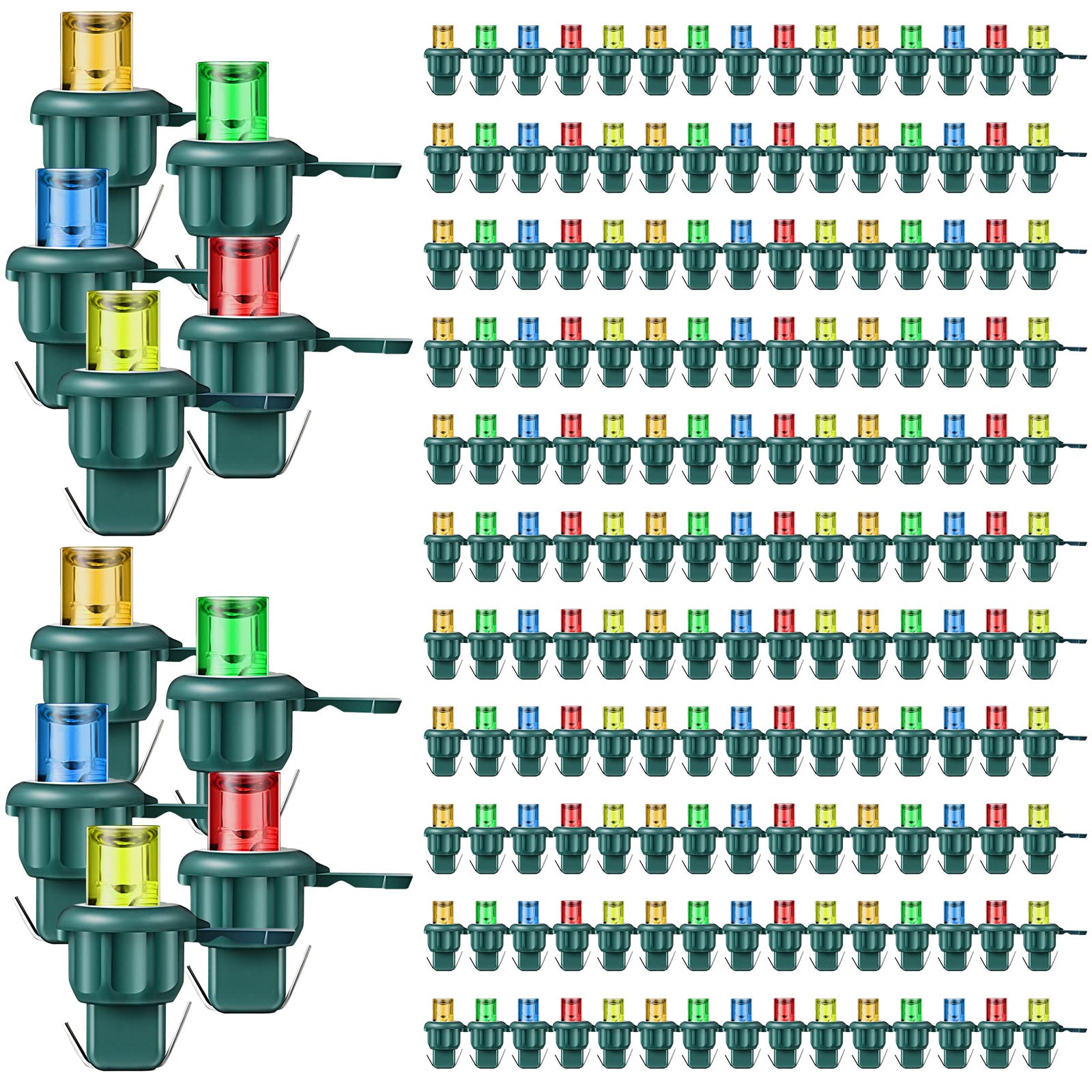LED Christmas Lights Christmas Replacement Mini Light Bulbs 3 Volt 0.06 Watt Christmas Tree LED Light Bulb Xmas Lights with Green Base for Party Holiday Indoor Outdoor(Warm White,400 Pieces)