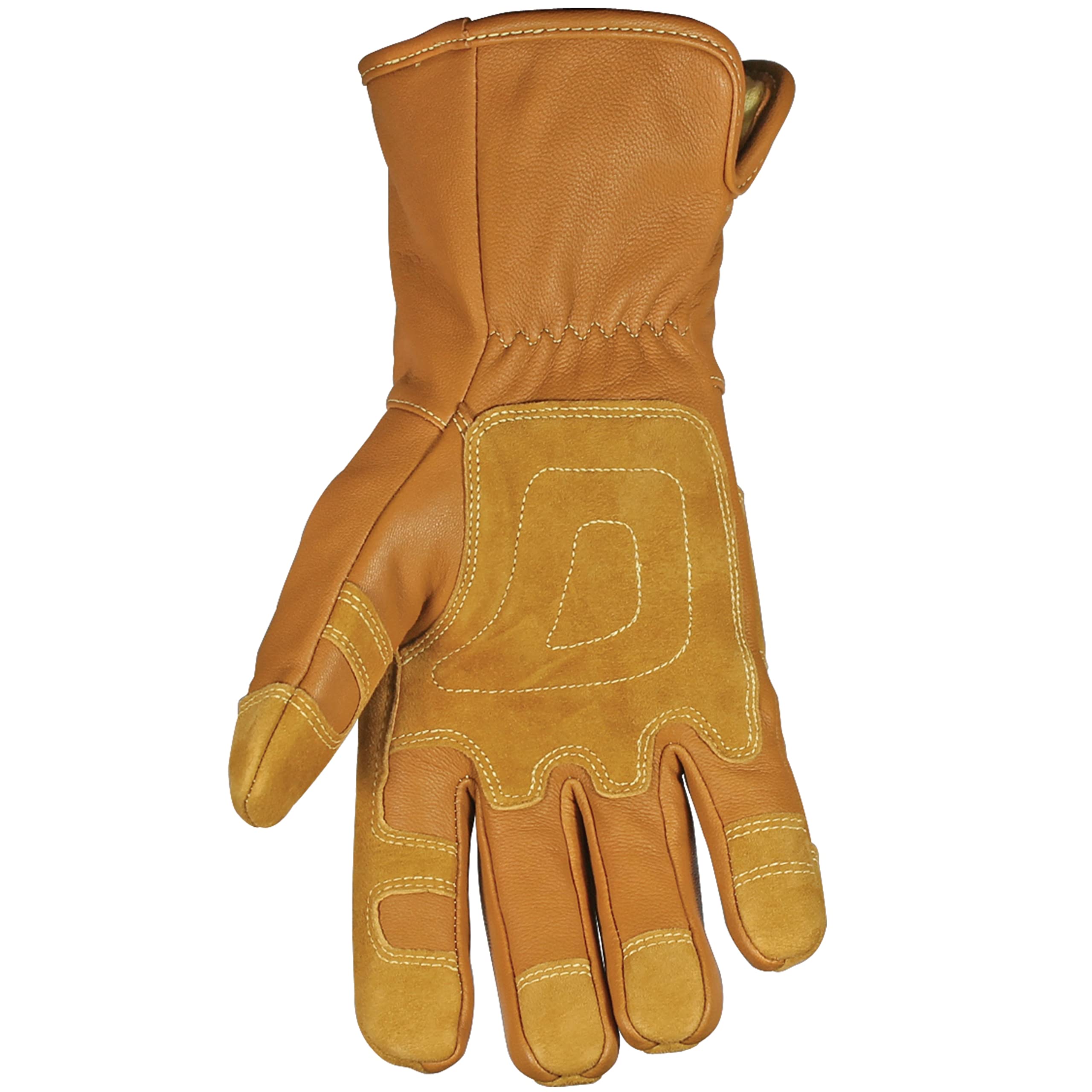 Youngstown Glove 11-3285-60-L Flame Resistant Waterproof Leather Utility Lined with Kevlar Gloves, Large