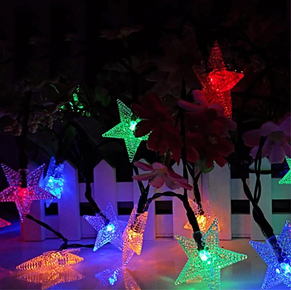 MaoTopCom Solar String Light 21ft 30 LED Fairy Star Garden Lights Outdoor String Lights Decorations for Outdoor, Home, Lawn, Wedding, Patio, Party and Holiday