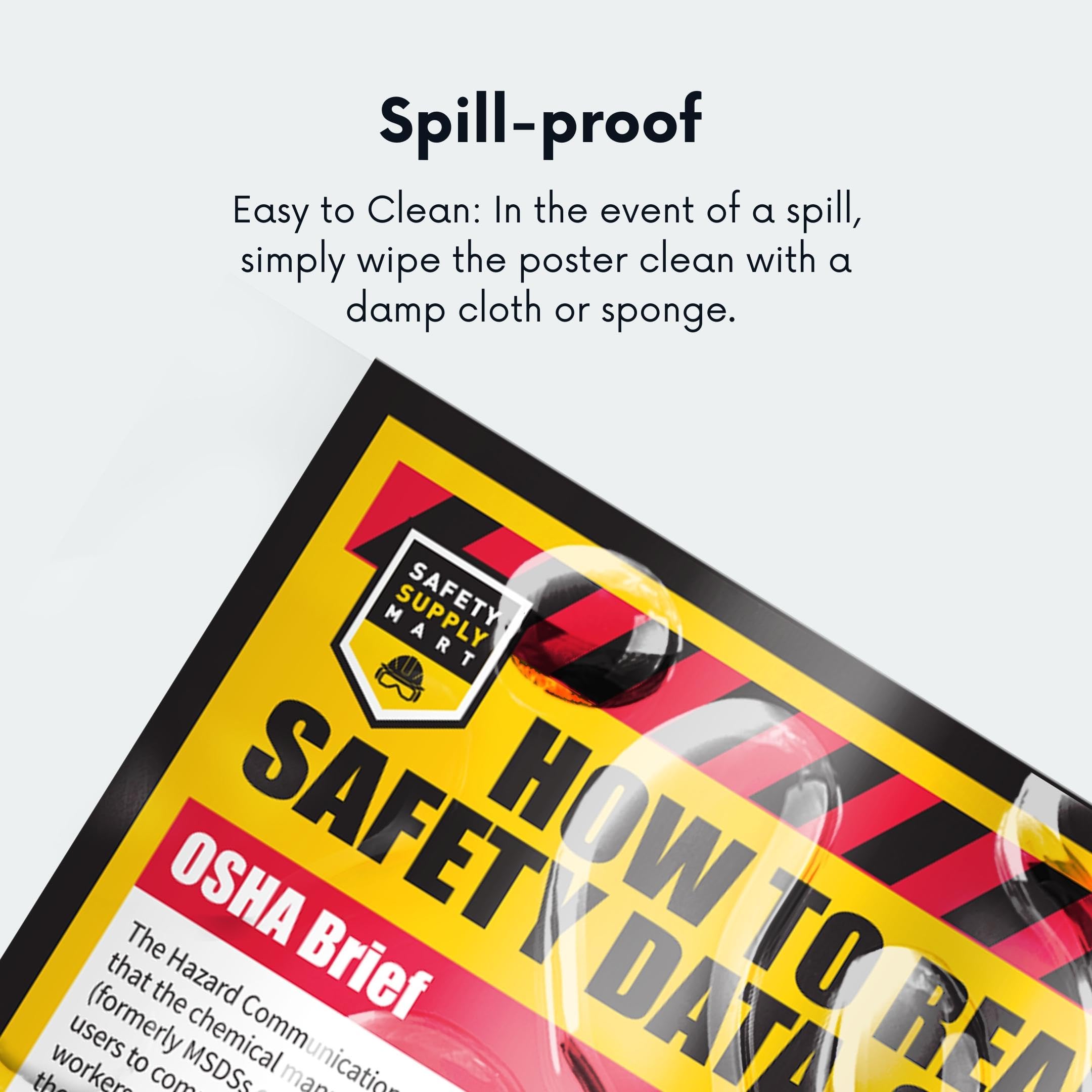 How To Read A Safety Data Sheet (SDS/MSDS) Poster, 24 x 33 Inch, UV Coated Paper (Poster)