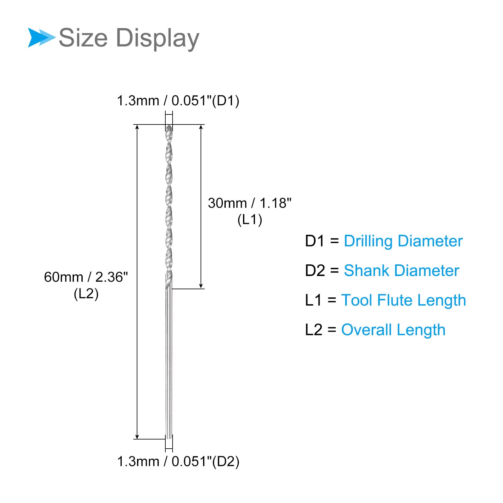 CoCud Solid Carbide Drill Bits, 1.8mm Diameter, K35 Tungsten Carbide Straight Shank Twist Drill Bits - (Applications: for Stainless Steel Alloy), 1-Piece