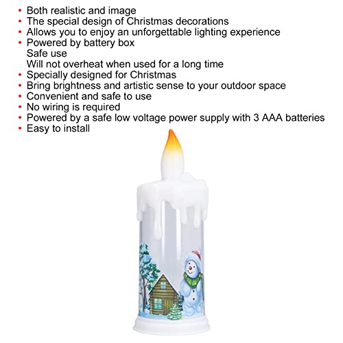 SALUTUY Candles Lamp, Remote Control 9.3in Warm Light Santa Claus Candle Lights LED for Homes Gardens, Courtyards for Christmas Party Lights, Decorative Lights(#2)