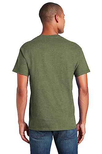 Gildan Adult Softstyle Cotton T-Shirt, Style G64000, Multipack, Heather Military (2-Pack), X-Large