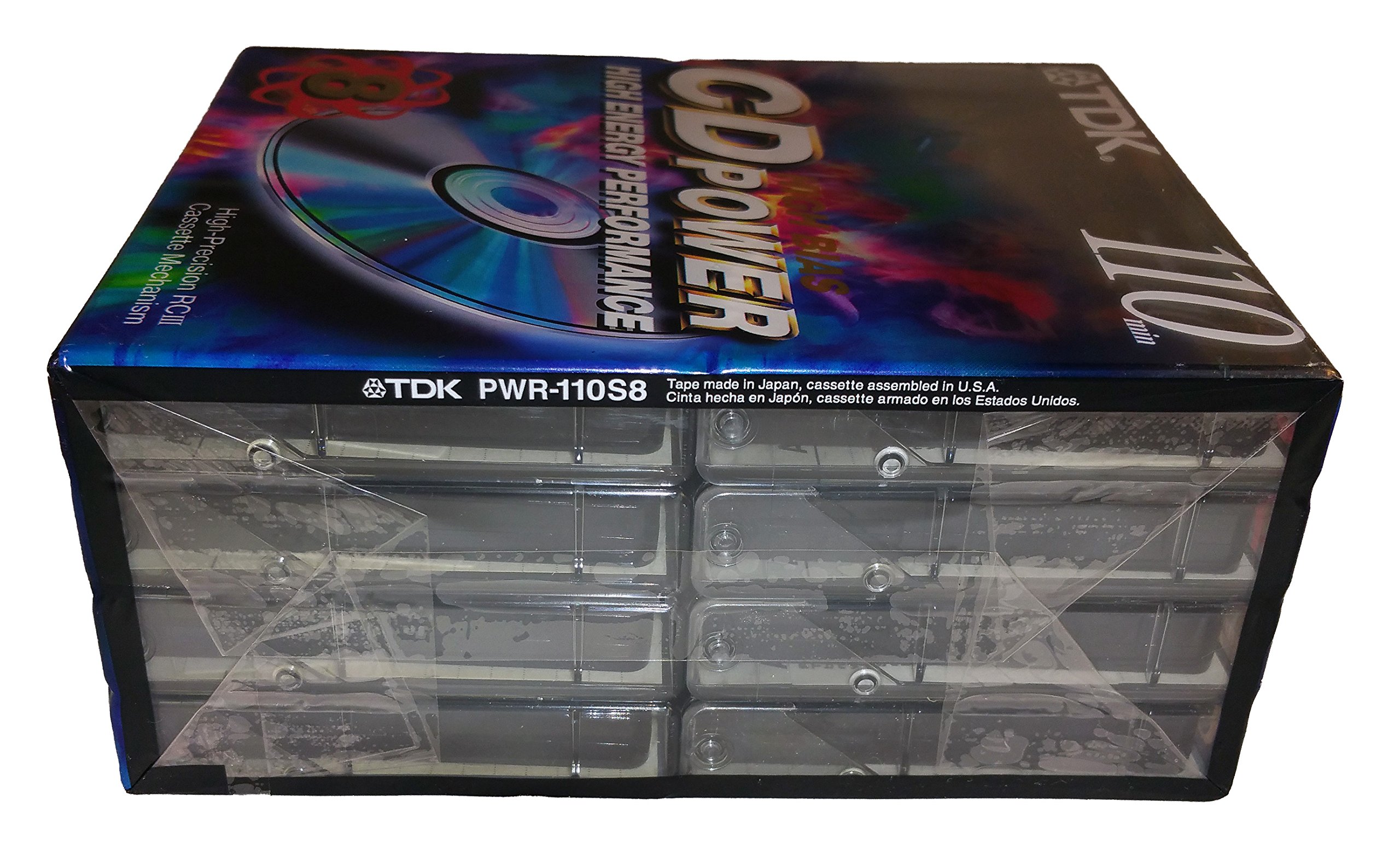 TDK CD Power 110 High Bias High Energy Performance Blank Audio Cassette Tapes - 8 Pack