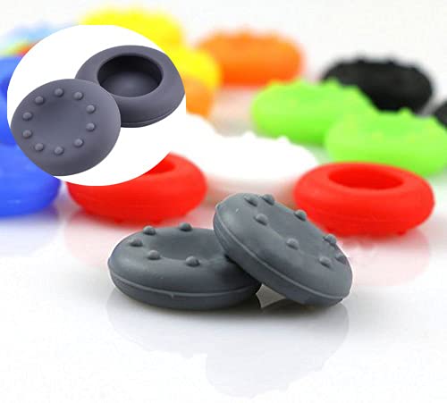 MauSong 20 Pieces Silicone Thumb Grips Caps Thumb Stick Protect Cover Replacement Parts Compatible with Xbox One, PS4 Controllers, Multi-Color