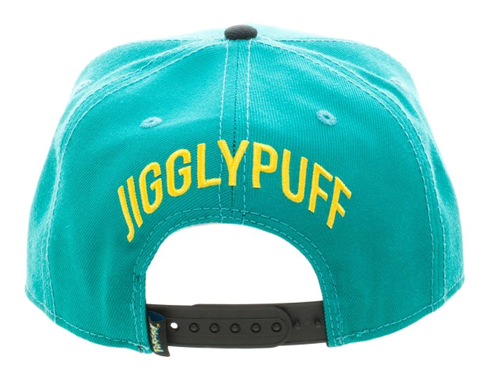BIOWORLD Pokemon Jigglypuff Embroidered Snapback Cap Hat, Turquoise