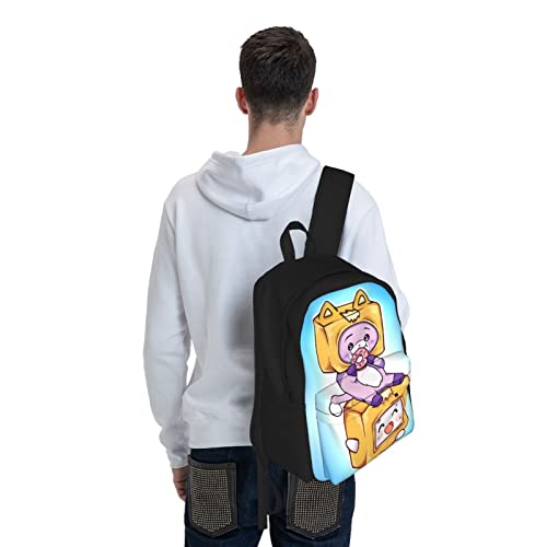 EgVgxir Backpack Foxy Anime Boxy Cartoon Double Shoulder Bag for Unisex 15.6 Inch Laptop Bagpack Large Capacity Travel Backpack for Hiking Work Camping
