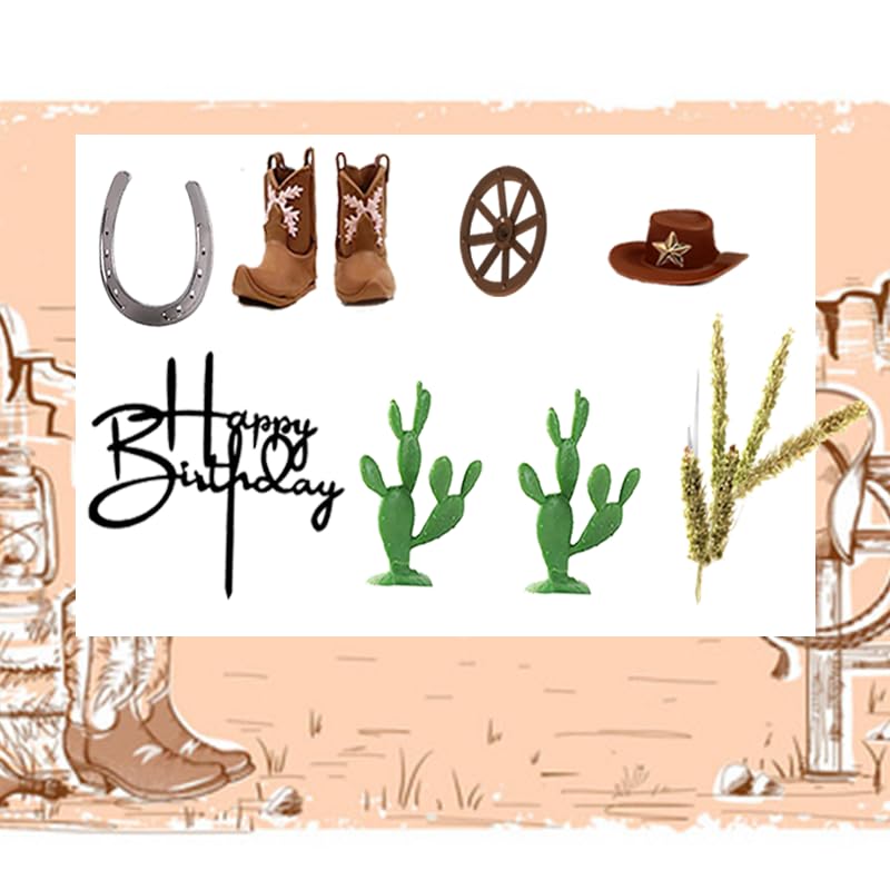 Cowboy Cake Decorations Cowboy Hat and Boot Cake Toppers Western Cowboy Birthday Baby Shower