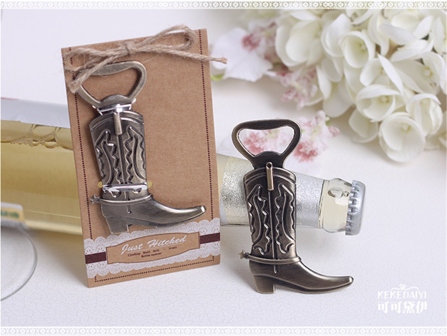 Cowboy Boot Bottle Openers with Exquisite Packaging, 12 Pcs Boot Bottle Opener Beer Accessories Metal Stainless Steel Bottle Openers,Best Groomsman Gift