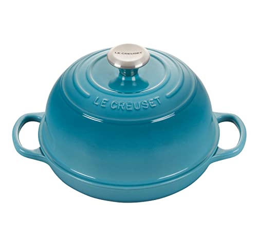 Le Creuset 9 1/2 in. Bread Oven Enameled Cast-iron Bundle with Oil & Vinegar Set and Spoon Rest - Caribbean
