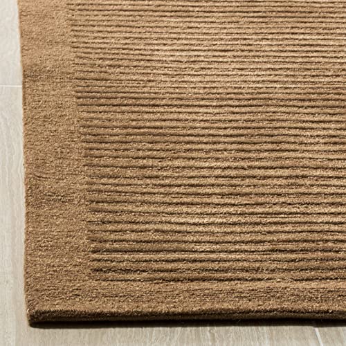 SAFAVIEH Tibetan Collection 6' x 9' Brown TB212H Hand-Knotted Modern Premium Silk & Wool Area Rug