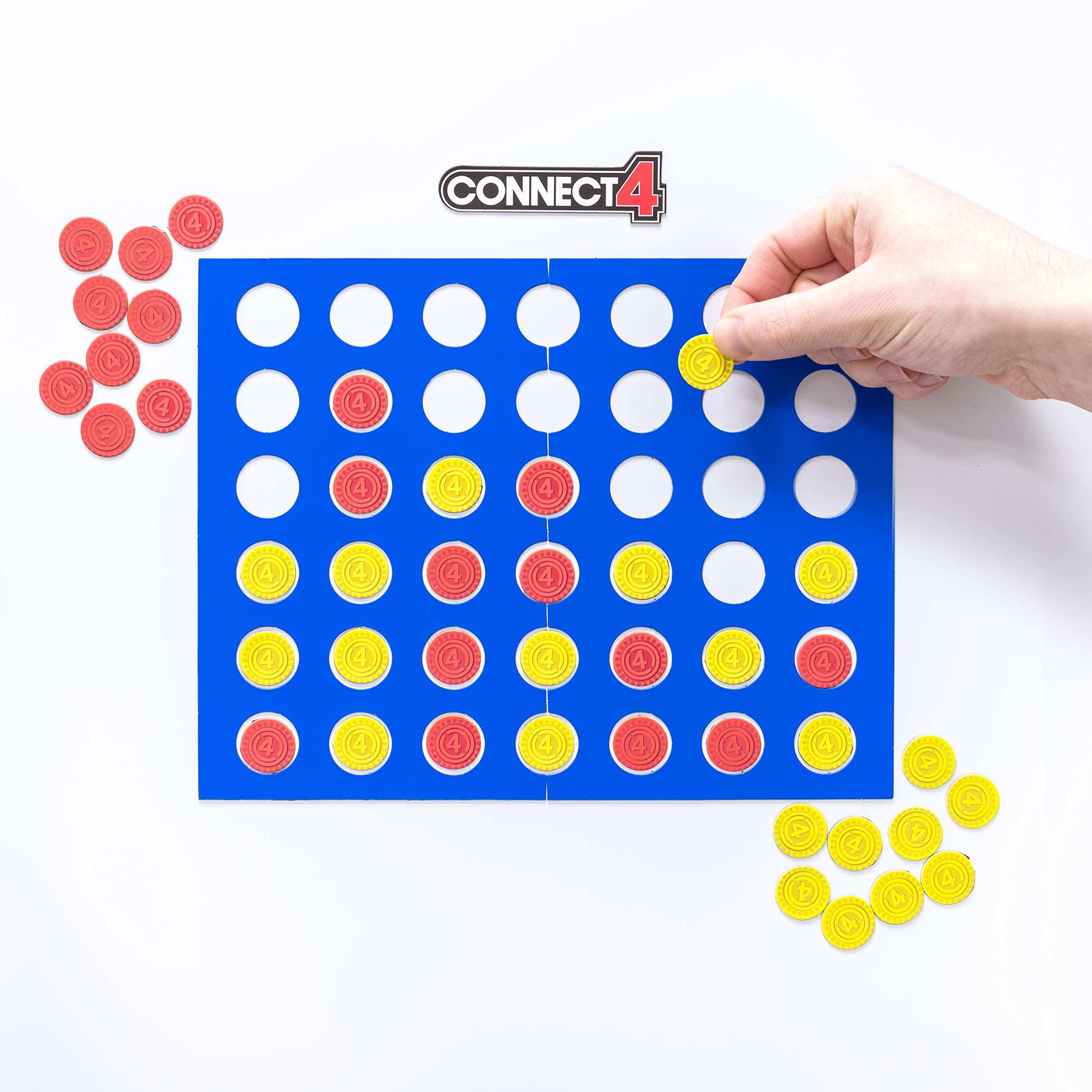 Paladone Connect 4 Fridge Magnet Game, Includes 47 Refrigerator Magnets
