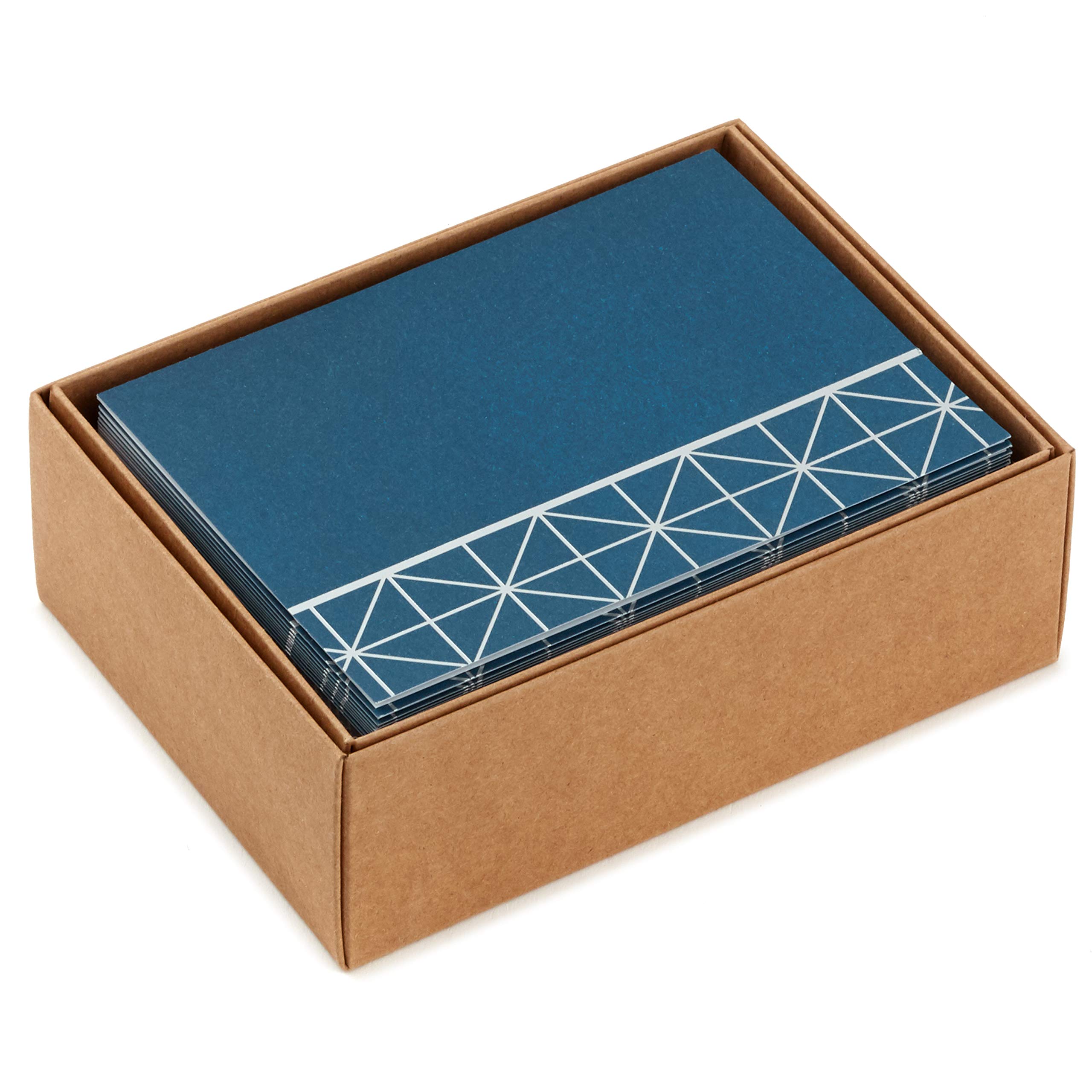 Hallmark Blank Cards Assortment, Geometric Silver Foil (40 Note Cards with Envelopes)