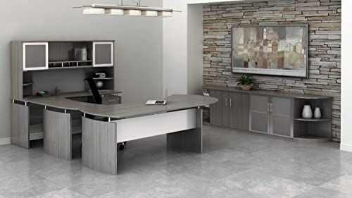 Safco Products MNBDGLLGS Medina Desk, Gray Steel Laminate