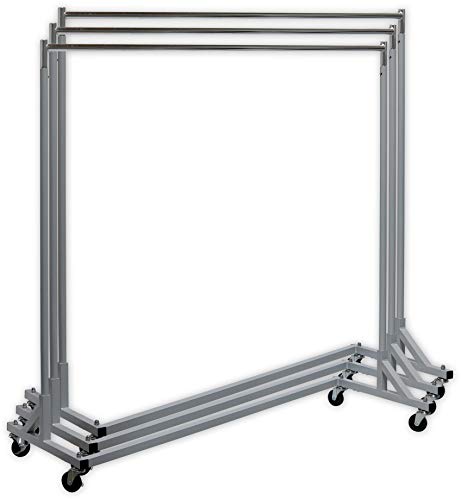 Simple Houseware Industrial Grade Z-Base Garment Rack, 400lb Load with 62in extra long bar