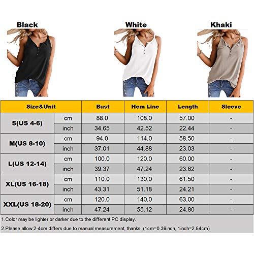 Onedreamer Womens Henley Tank Tops Button Up Shirts Workout Summer Casual Sleeveless Tunics Loose Fit Tees Blouse