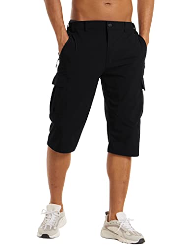 BIYLACLESEN Mens Hiking Shorts Quick Dry Pants Summer Pants for Men Cargo Shorts for Men Athletic Shorts Men Light Grey