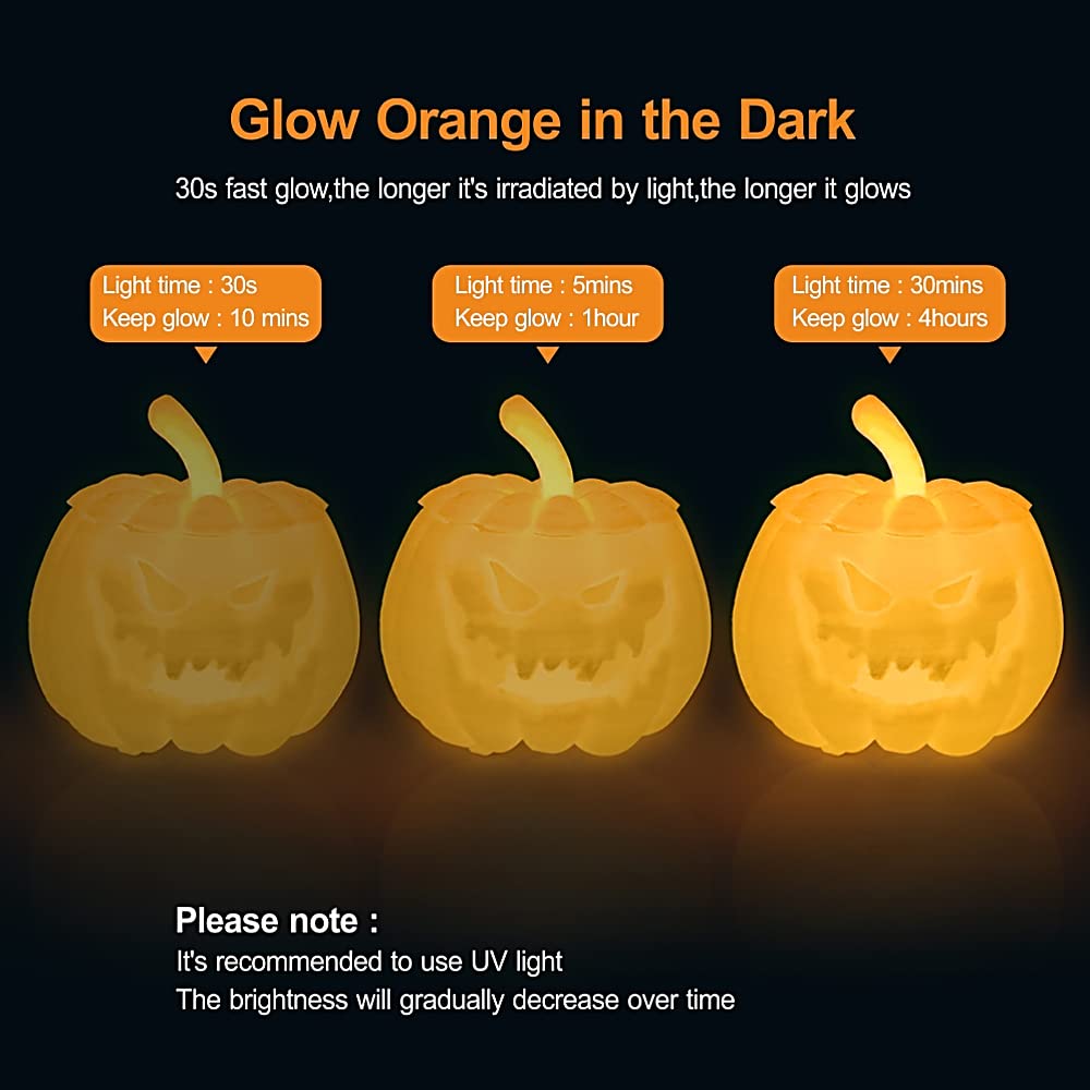HELLO3D Glow in The Dark PLA Filament,Orange Luminous Filament 1.75mm Strong Glow Effect 3D Printer Filament, for Most FDM Printer 1kg Spool (2.2lbs), Dimensional Accuracy +/- 0.05 mm,Glow Orange